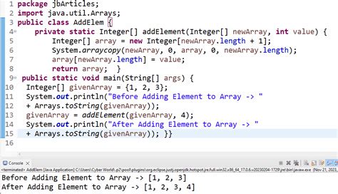 How To Add An Element To An Array In Java