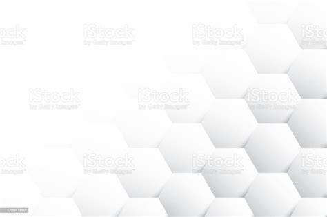 추상 흰색과 회색 색상 기하학적 육각형 모양의 현대적인 디자인 배경 기술 템플릿 벡터 그림입니다 배경 주제에 대한 스톡 벡터