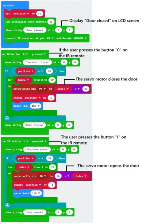 Open A Door Using Microbit And Remote Control