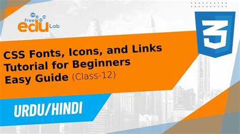 Css Tutorial For Beginners Icons Fonts And Links For Web Design