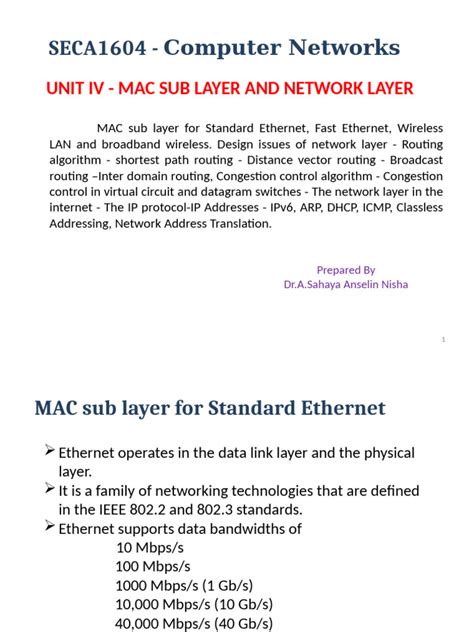 Unit Iv Mac Sub Layer And Network Layer Pdf Routing Wi Max