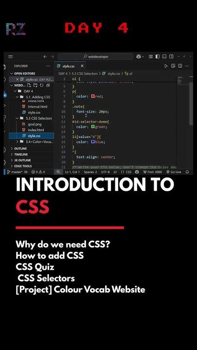 Thoughts It Was Easy Today As It Was The Basics Of Css Which I Already Knew It Codelife Youtube