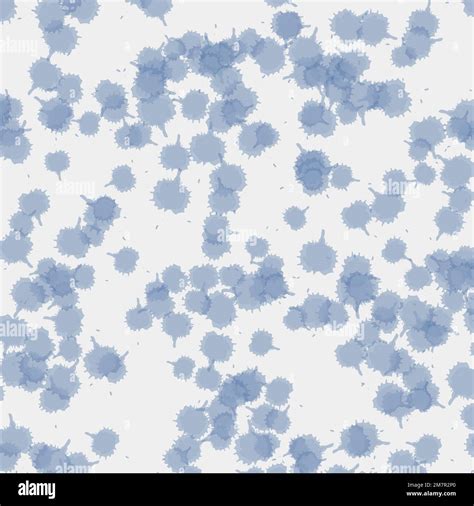 Seamless Simple Cute Pattern From Blue Blots On White Backgroundendless Ornament With Beautiful