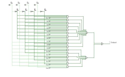 Circuitverse Circuit Diagram For 16 X 1 Multiplexer