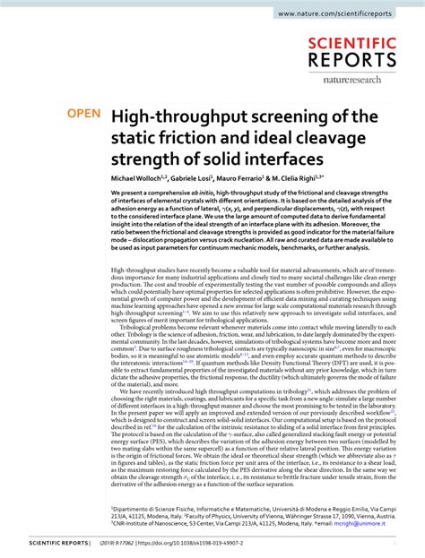 Pdf High Throughput Calculations Of Material Interfaces