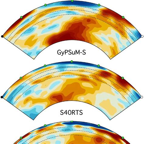 Cross Sections Of S Wave Speed Anomalies Beneath The Africa Along A