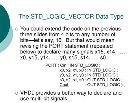 Difference Between Bit Vector And Std Logic Vector In Vhdl At Reva