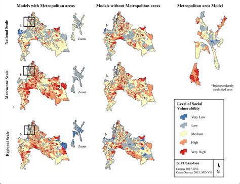 Zoning Of The Level Of Vulnerability Estimated By Sovi For The Bio Bio Download Scientific