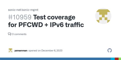 Test Coverage For PFCWD IPv6 Traffic Issue 10959 Sonic Net Sonic