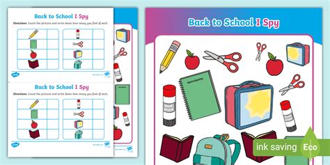 I Spy Classroom Objects Back To School Activity Twinkl