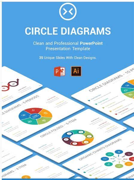 Circle Diagrams PowerPoint Illustrator Template Powerpoint Circle Diagram Powerpoint Icon