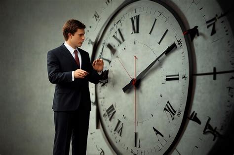 Premium Photo Relativity Of Time Clock With Variablespeed Hands