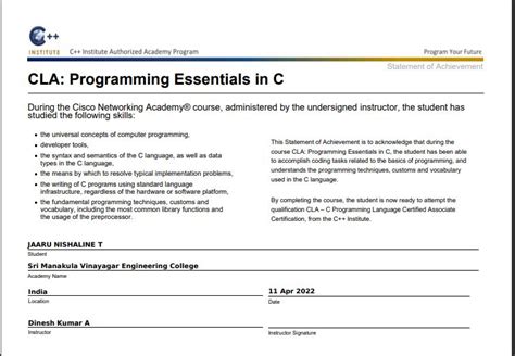 Jaaru Nishaline Thirumal On Linkedin Opportunity Programming Certificate