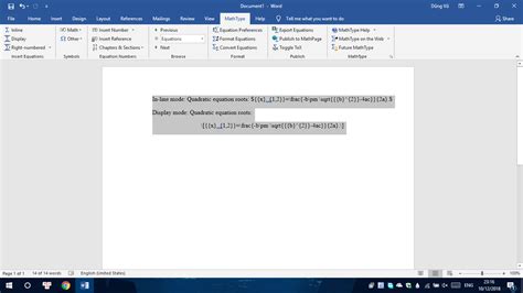 math mode convert standard word equations to latex tex latex