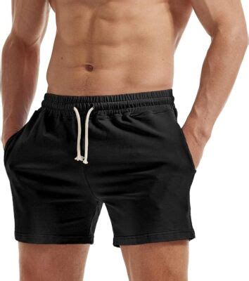 Aimpact Mens Workout Sweat Shorts 5 Inch Cotton Casual Fitness Small