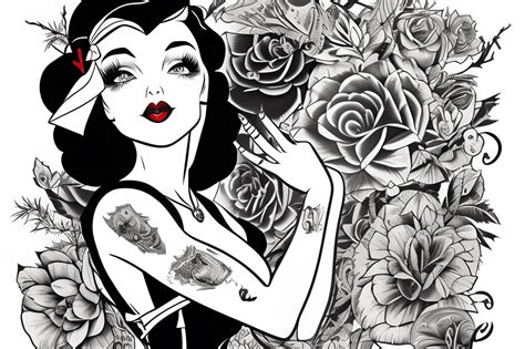 Snow White Pinup Graphic Creative Fabrica