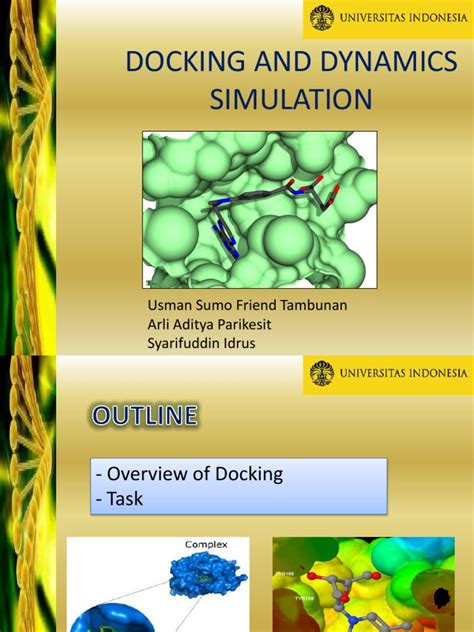 Docking And Dynamics Pdf Docking Molecular Ligand Biochemistry