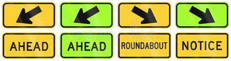 United States Warning Mutcd Road Signs Stock Illustration
