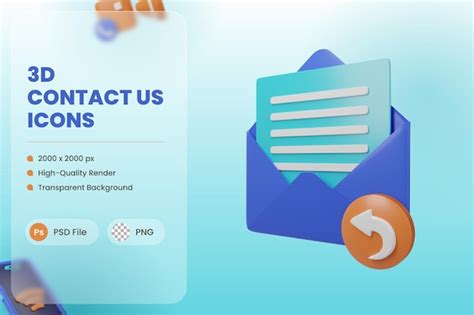Premium Psd 3d Icon Illustration Reply Text Message Chat