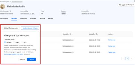 Manage Mini Program Update Mode Deprecated已废弃 Platform Users Guide