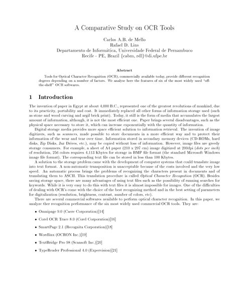 PDF A Comparative Study On OCR Tools