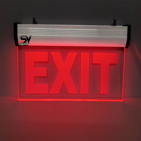 Red LED Exit Light Manufacturer In India Buy Sign Board Wholesale