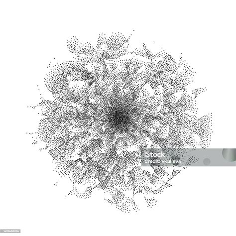 검은 점선 장미 꽃 형태입니다 전단지 배너 포스터 소책자 브로셔를 위한 질감 식물 모란 요소 그레인 효과가 있는 점묘 작업 식물 그림 벡터 모래 소음 꽃잎 모양 꽃 식물에
