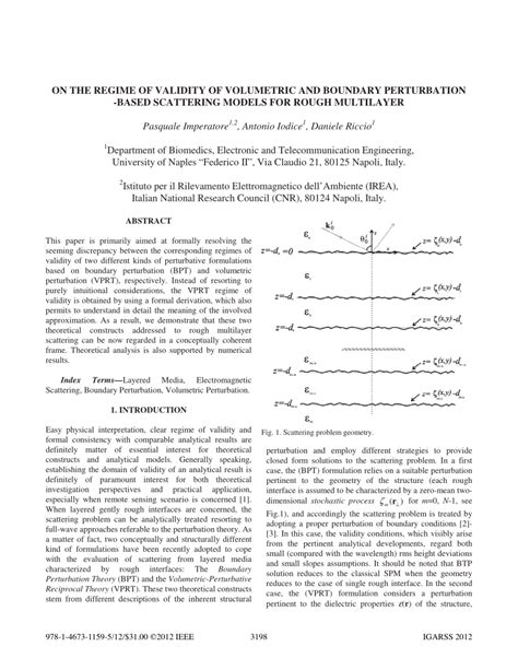 pdf on the regime of validity of volumetric and boundary perturbation