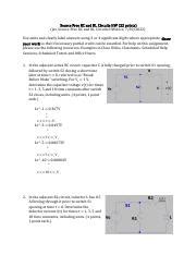 Source Free RC And RL Circuits HW Completed Docx Source Free RC And RL Circuits HW 22 Points