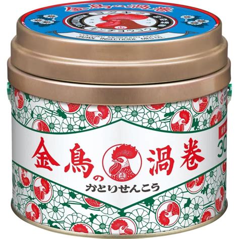 キンチョー 金鳥 Kincho 金鳥の渦巻v 30巻 缶 蚊取り線香 除虫菊 約7時間 虫除け 殺虫 蚊 対策 かとりせんこう 夏 ダイ