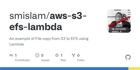 Github Smislamaws S3 Efs Lambda An Example Of File Copy From S3 To Efs Using Lambda