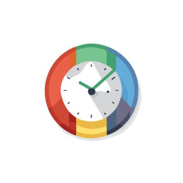 Free Clock Wall Design Google Desktop Vector A Simplistic Colorful Icon Of Hours Service On A