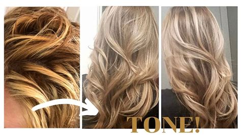 How To Tone Brassy Hair Wella T18 T11 Brassy To Ashy Youtube
