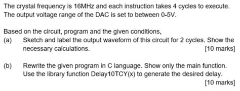 Solved A Circuit With Pic18f4550 Microcontroller Is