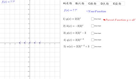 Graphing Exponential Functions Geogebra