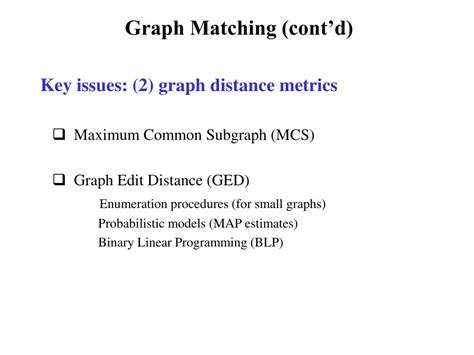 ppt a binary linear programming formulation of the graph edit distance powerpoint presentation