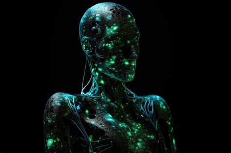 Premium Ai Image Ai Matrix Human Robot Concept A Supercomputer Revolution