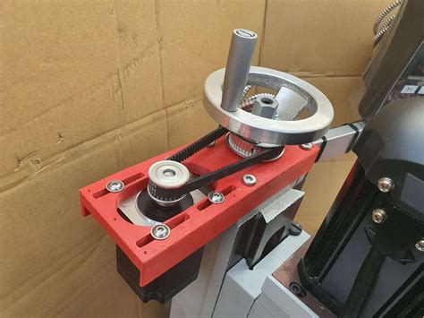 Minimill Cnc Conversion Wmd16lv Z Axis Adapter For Nema23 And M3 Teethed Belt Jantec Nl