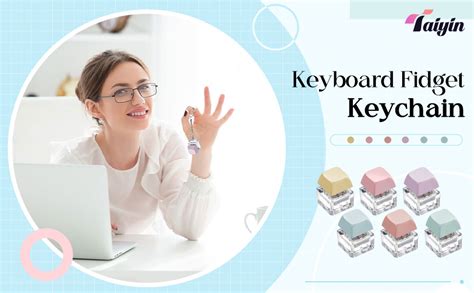 Amazon Com Taiyin Pcs Keyboard Toy Clicker Keyboard Fidget Keychain Decompression Toys Button