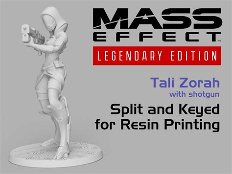 Free Stl File Mass Effect Tali Figurine Split And Keyed 🎲・design To