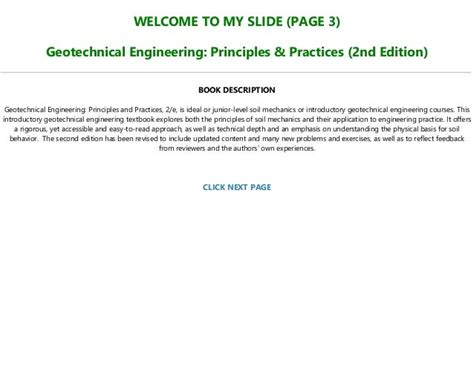 E Book Download Geotechnical Engineering Principles And Practices 2nd