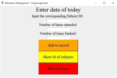 Attendance Management System Project In Python CopyAssignment