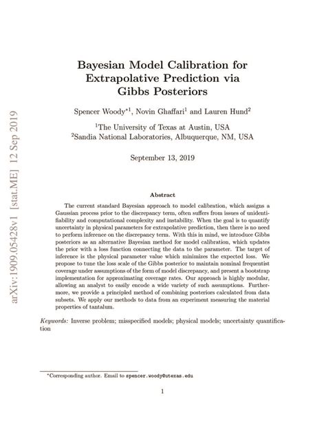 Bayesian Model Calibration For Extrapolative Prediction Via Gibbs