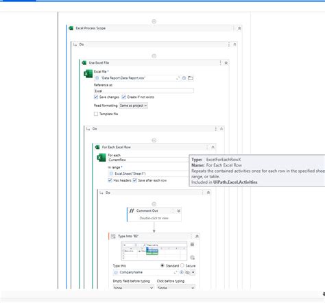hello need support for type into excel activities uipath community