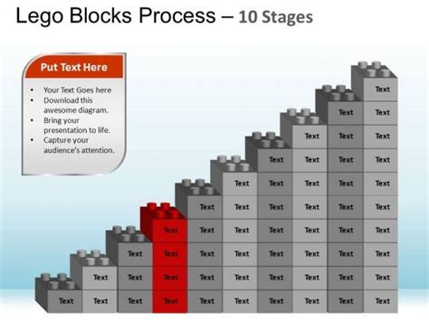 PowerPoint Slides Process Lego Blocks Ppt Design