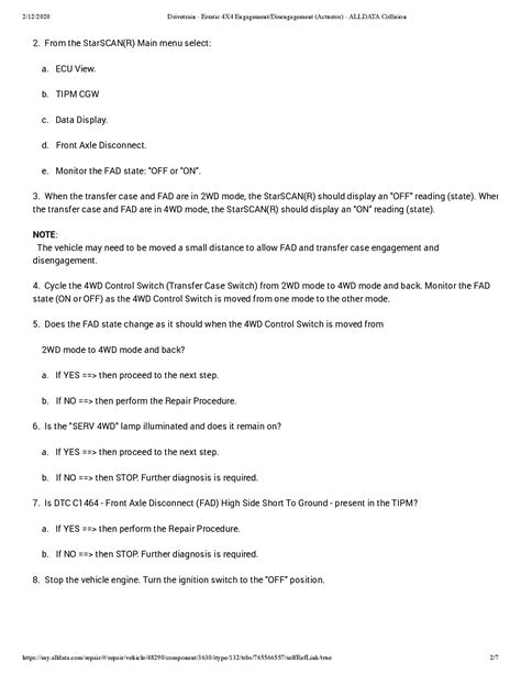 My 4wd 4 Wheel Drive Is Not Working Why