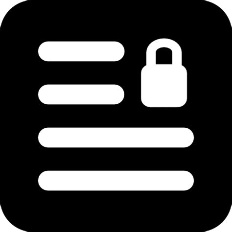 Document Lock Symbol Free Interface Icons