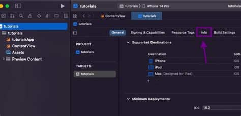 How To Find Infoplist File In Xcode 13 And Newer In Swiftui Project