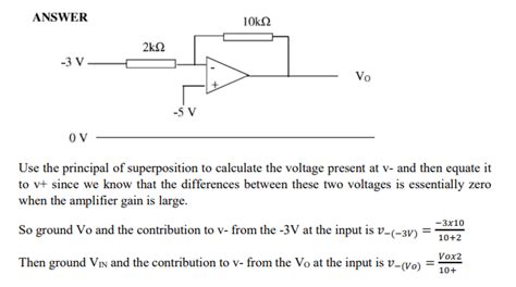 Operational Amplifier General Formula For The Inputs To An Op Amp Electrical Engineering