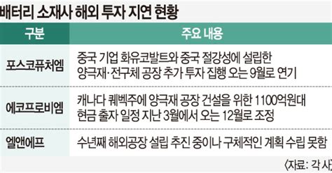 ‘보릿고개 이차전지 소재사 줄줄이 투자 연기 中